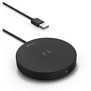 Natural Limestone 15W Wireless Charger, bhipo Fast Wireless Charging Pad, Compatible with iPhone 13/13Pro/13Pro Max/12/12 Pro/SE 2020/11, Samsung Galaxy S21 S20 Note 10, AirPods Pro(No AC Adapter)