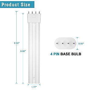 Zechuan Bug Zapper Replacement Bulb 18W for Electronic Bug Zapper (Models LT808) Lamp Bulbs for Indoor Outdoor （White