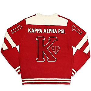 Kappa Alpha Psi M4 V-Neck Sweater [XL] Crimson Red