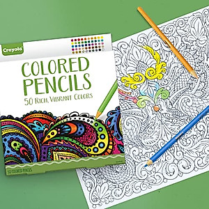 Crayola Colored Pencils For Adults (50 Count), Deluxe Art Pencil Set, Easter Gifts [Amazon Exclusive]