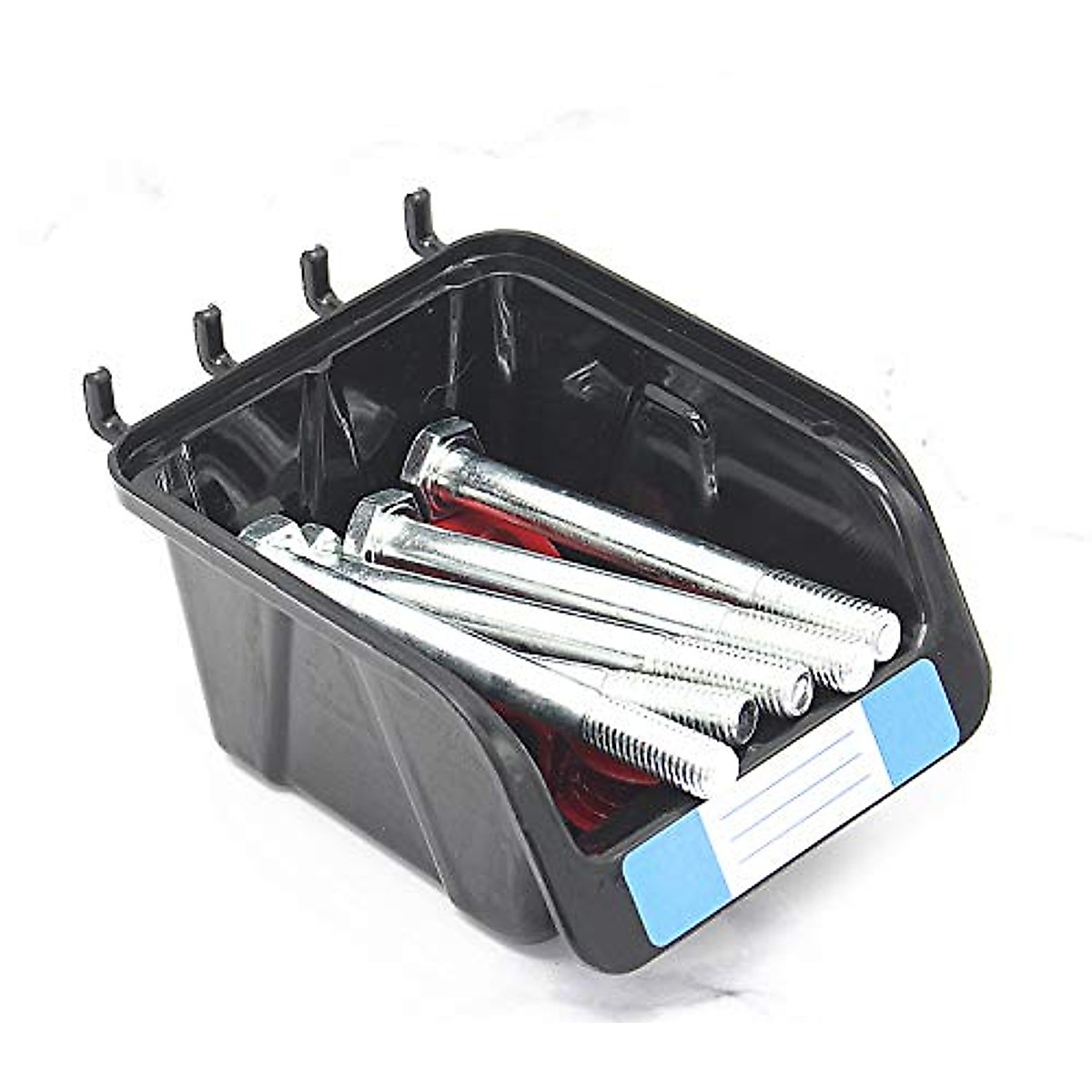 Pegboard Bins Kit 12 PACK Black Pegboard Parts Storage Tool Peg Borad Workbench Bins Organize Hardware,Attachments,Accessories (12 Pack)