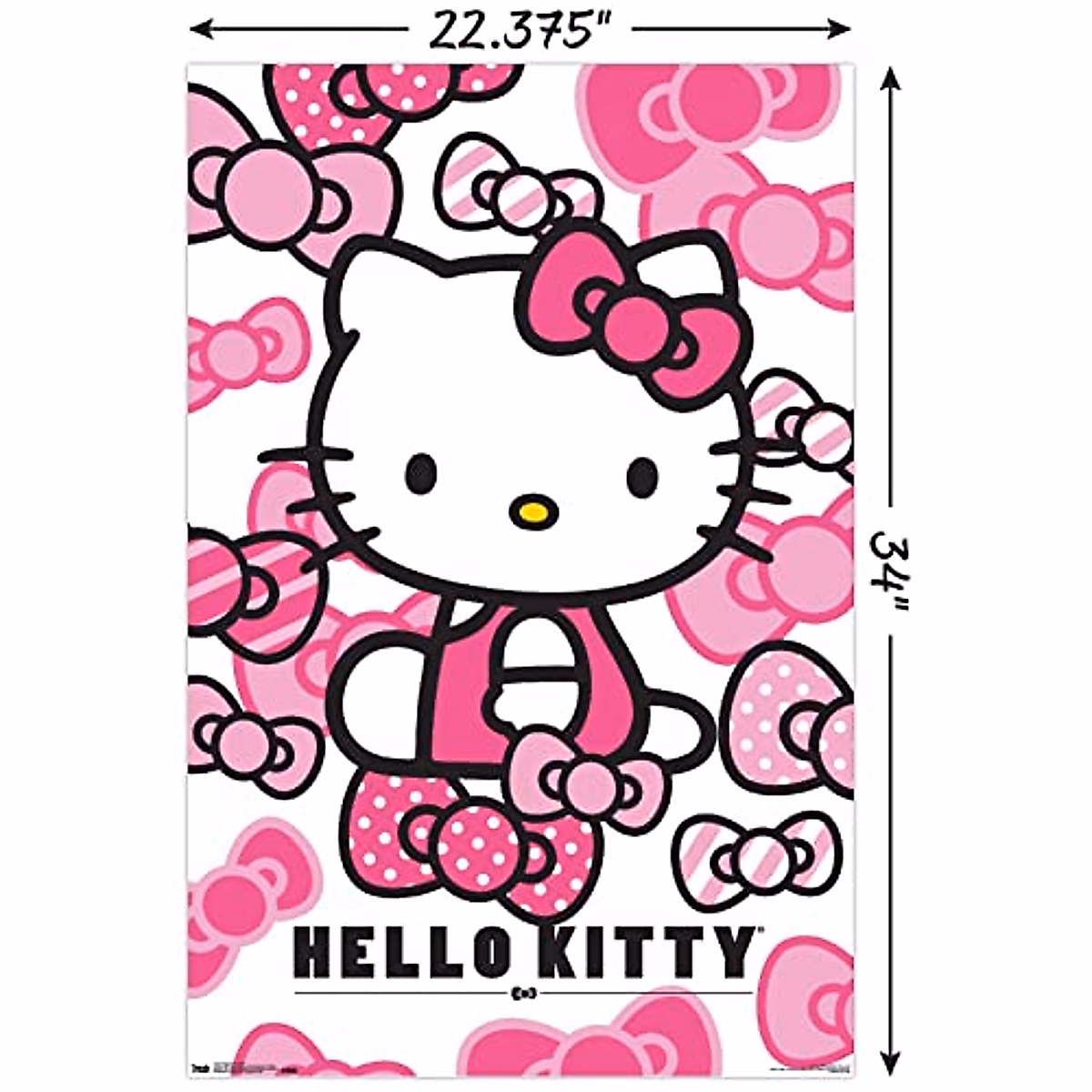 Trends International Hello Kitty Bows Wall Poster 22.375" X 34"