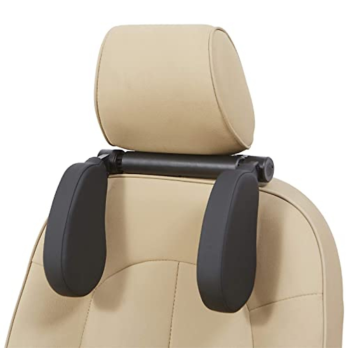 CANSTAR Car Headrest Pillow for Kids Adjustable Car Seat Neck Support for Travel Car Sleeping Pillow for Kids and Adult(Black)