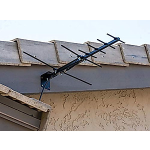 Channel Master STEALTHtenna Digital HDTV Directional Outdoor TV Antenna - VHF, UHF Aerial with Adjustable Angle Bracket for Mast Pole or Vertical Surface Mounting Outside or in Attic - CM-3010HD