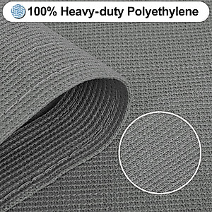 OutdoorLines Portable Tarp Outdoor Rugs for Patio 8 x 10 ft - UV and Weather Resistant Patio Carpet, Stain Resistant Plastic RV Camping Mats for Porch, Garden, Camper and Picnic, Gray