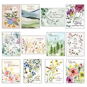Gina B Designs Pack of 12 Assorted “Sympathy Greeting Cards