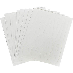 Hillman 847017 3" Peel-Off White Vinyl Letters & Numbers Pack