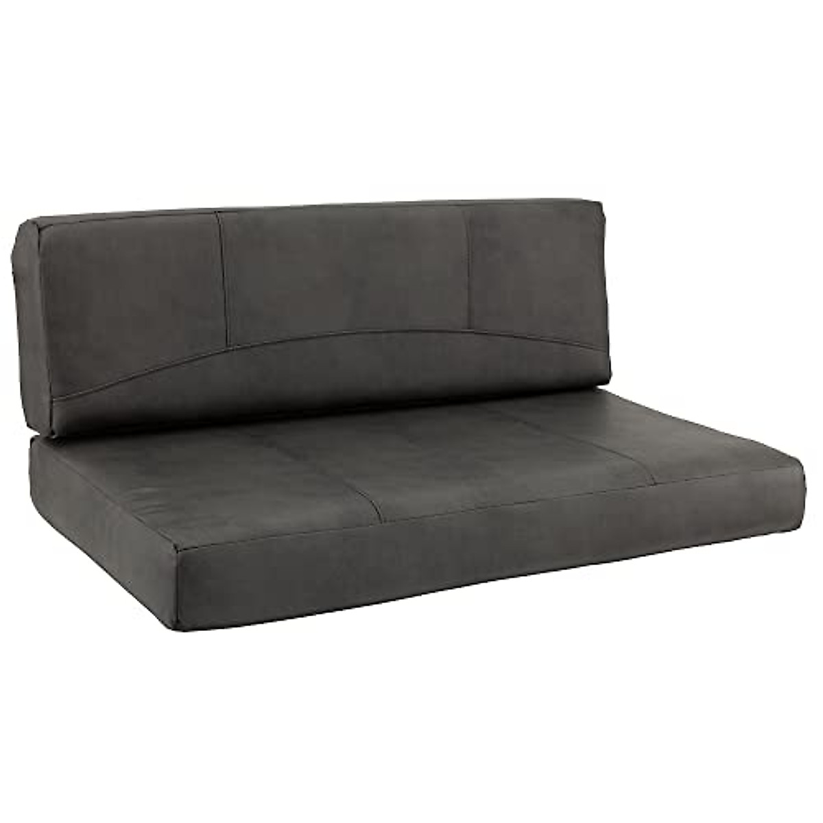 RecPro RV Dinette Booth Cushions with Memory Foam Camper Trailer Bed (Gunmetal, 36")