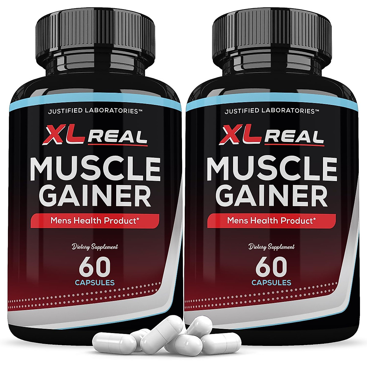 (2 Pack) XL Real Muscle Gainer Advanced Men's Heath Formula 60 Capsules