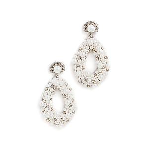 Deepa Gurnani Women's Deepa by Deepa Gurnani Arabella Earrings, Ivory, White, One Size