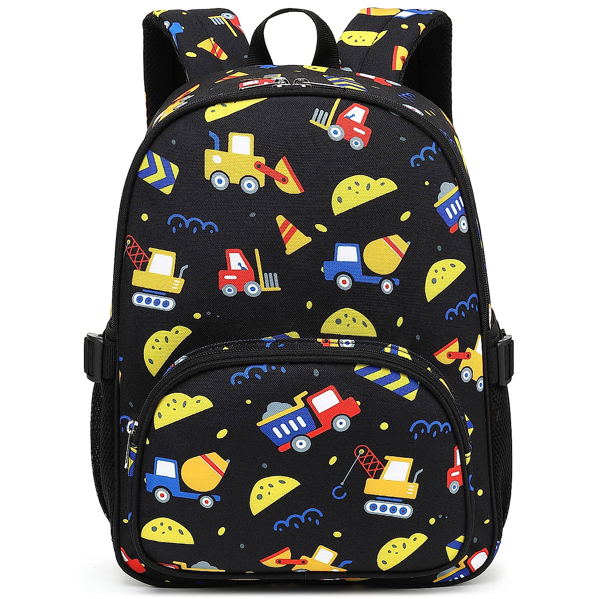 Kids Backpack Boys Girls Preschool Backpacks Toddler Bookbag Kindergarten Daycare Nursery School Bag with Chest Strap (Truck Black)