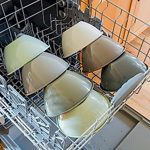 Youngever 32 ounce Plastic Bowls, Large Cereal Bowls, Large Soup Bowls, Set of 9 (9 Urban Colors)