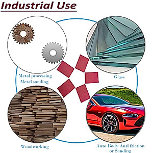 Tonmp 10 Pack 6" x 9" 400 Grit General Purpose Scuff Pads for Scuffing, Scouring, Sanding, Paint Primer Prep Adhesion Scratch - Surface Preparation Automotive Car Auto Body Woodworking (Red)