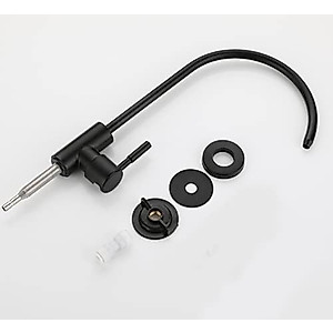 HOMCBEC Lead-Free Reverse Osmosis Faucet Drinking Water Filter Faucet Stainless Steel 304 Kithen Sink Faucet (Matte Black)