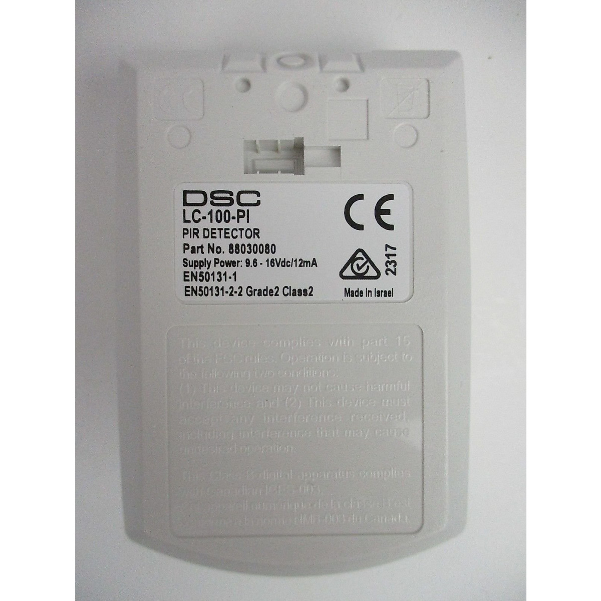 TYCO SAFETY PRODUCTS DSC LC100PI DIGITAL PIR DETECTOR WITH PET IMMUNITY,