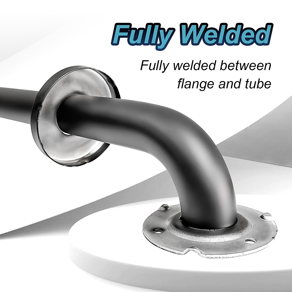 Handicap Grab Bars, 2 Pack 24 Inch Shower Grab Bar for Seniors, 304 Stainless Steel ADA Grab Bars for Bathtubs and Showers, Toilet, Safety Shower Handles for Elderly, Disabled, Injury (Matte Black)