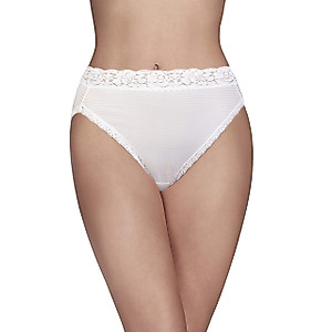 Vanity Fair Women's Flattering Lace Panties: Lightweight & Silky with Superior Stretch, White, 7