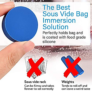 [4 pack] Sous Vide Magnets to Keep Bags Submerged and In Place - Sous Vide Accessories to Stop Floating Bags and Undercooking - Great Alternative to Sous Vide Weights, Balls, Clips, and Racks