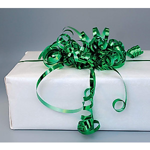 Curly Ribbon Christmas Ribbons Curling Ribbon Holiday Clearance Thin Metallic Red & Green Set Crimped Iridescent for Gift Wrap, Holiday Party Decoration, Gift Wrapping Presents Holidays