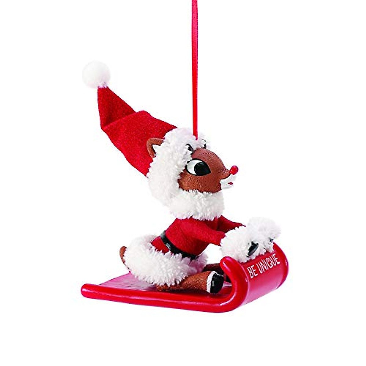Department 56 Possible Dreams Rudolph The Red-Nosed Reindeer Sleigh Be Unique Hanging Ornament, 4.5 Inch, Multicolor