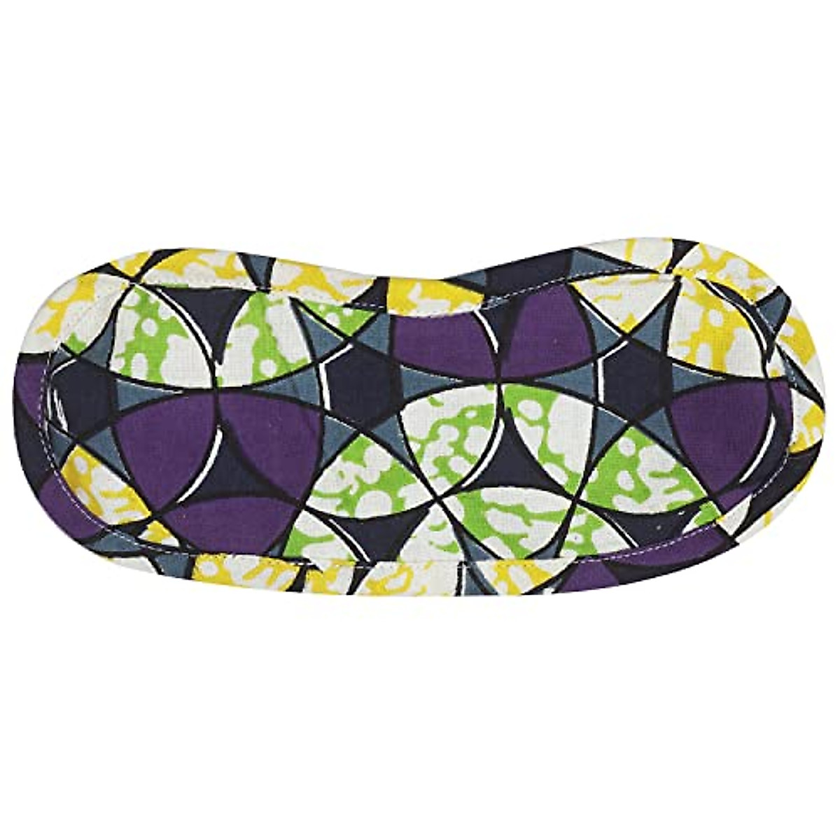 ANATHA 100% COTTON PRINTED CLUTCH/POUCH AND AFRICAN PRINT EYE MASK WITH LINING AND ZIPPER FASTENER - AFRICAN HAND PRINT FABRIC USED, Multicolour