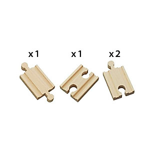 Brio World 33333-4-Piece Mini Straight Tracks | Versatile Wooden Train Set Extension | Ideal for Kids Aged 3 & Up | Compatible with Brio Railway Toys | FSC Certified for Sustainable Forestry