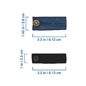 Adjustable Elastic Pants Waist Extenders and Jeans Extender (8 Pack)