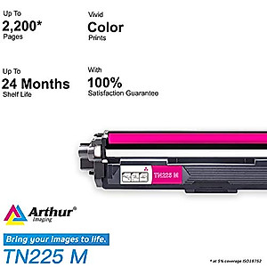 Arthur Imaging Compatible Toner Cartridge Replacement for Brother TN225 (Magenta, 1-Pack)