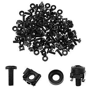Create idea 50 Pack M6 Cage Nuts and Bolts Screws Washers Network Cabinets Server Rack Mount Patch Panel Casing Housing