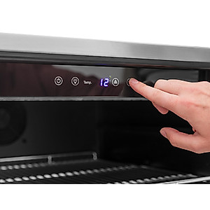 NewAge Products 24 in. Under Counter Fridge with Glass Door, 46 Bottles/140 Cans Capacity Beverage Refrigerator, Stainless Steel Mini Fridge Wine Cooler for Home Bar, Kitchen, Garage, Outdoor, 93000