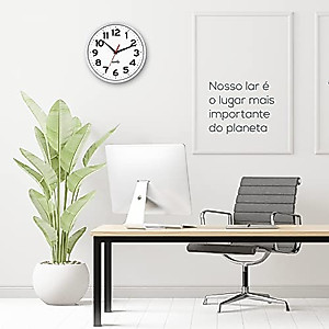 HIPPIH Wall Clock 2 Pack, 10 Inch Modern Wall Clocks Battery Operated, Non Ticking Silent Wall Clock, Simple Small Analog Wall Clock for Living Room, Bedroom, School, Office Decor, Silver