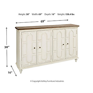 Signature Design by Ashley Roranville French Country Accent Cabinet or Server, White