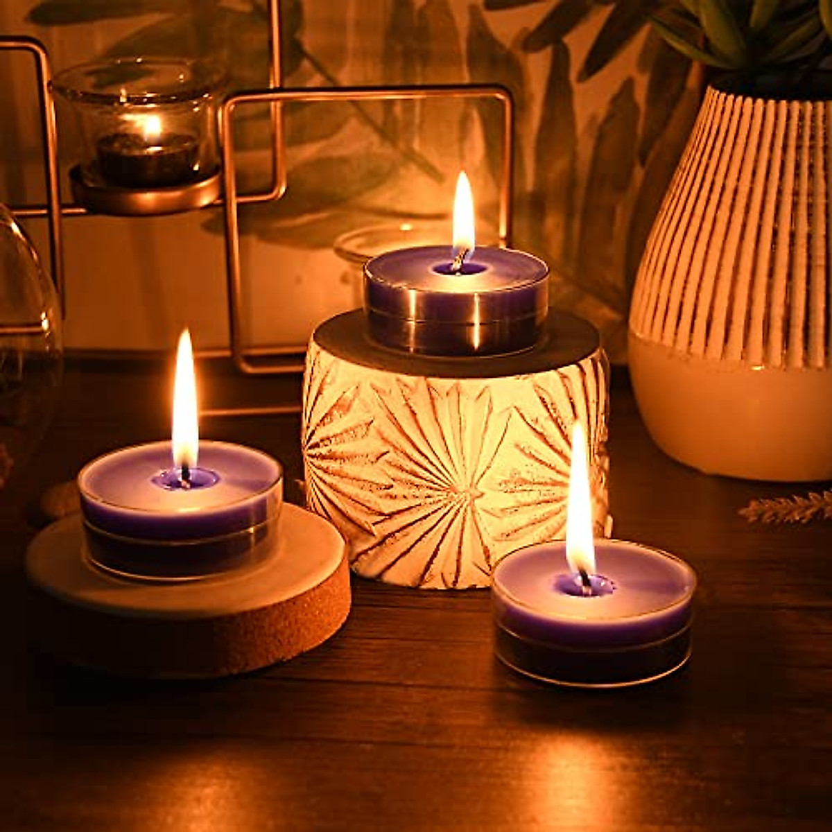 Zest Candle 12-Piece Tealight Candles, Mega Oversized Blue s