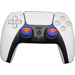 Esports Discounts DC Comics Controller Thumb Grip Silicone Caps Compatible for Playstation PS5 PS4 Pro Slim PS3 PS2 Xbox One Series S X Switch Controller Superman - Two Controller Pack