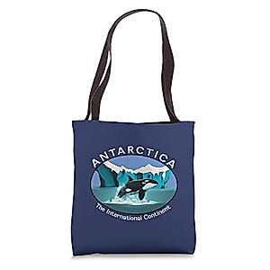 Antarctica Orca Whale Iceberg Cool Antarctic Souvenir Tote Bag