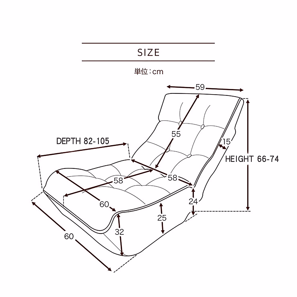 FIQHOME Lounge, Single, 3 Angles Adjustable Floor, Folding Japanese Lazy Sofa Tatami Balcony Reclining Chair for Living Room,Navy