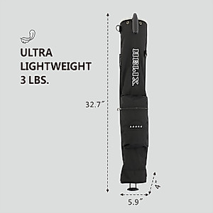 HELIX Lightweight Portable Golf Carry Bag with Shoulder, Practice Sunday Bag (Black)