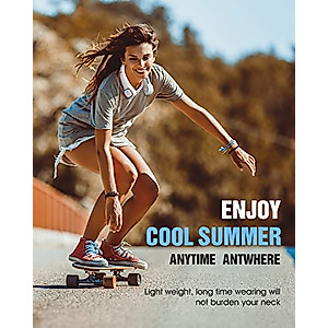 Bladeless Neck Fan, Portable Fan Rechargeable, Personal Fan, Hands Free Around the Neck Fan, 3 Speeds 4000mAh Battery Operated Wearable Cooling USB Hanging Neck Fan for Office, Travel, Outdoor