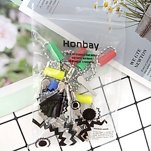 Honbay 4PCS Dental Bib Holder Clips Ball Chain Napkin Clips