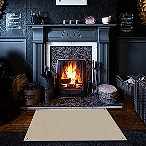 TINY SPARK Fire Pit Mat Fireproof Under Grill Mat 47x27.5 Inches Fireplace Grill Mat for Indoor Outdoor Fire Pit & BBQ Fire-Resistant Grill Mat for Deck and Patio Grass Lawn Protection