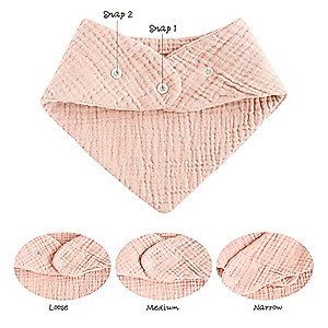 Konssy Muslin Baby Bibs 10 Pack Baby Bandana Drool Bibs 100% Cotton for Unisex Boys Girls, 10 Solid Colors Set for Teething and Drooling