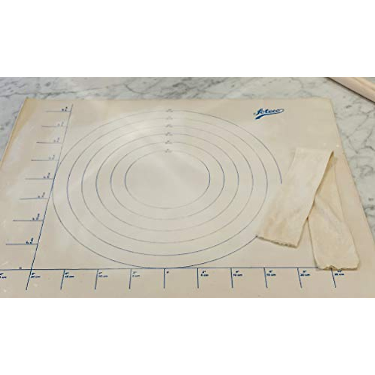 Ateco Canvas Pastry Cloth and Rolling Pin Cover, 25" x 20", Off-White