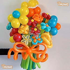 260 Balloons Teal Blue, Thickened 100 Pack Long Balloons Twisting Skinny Magic Balloons for Balloon Arch Animals Clown Kids Birthdays Party Baby Shower Bachelorette Weddings Decorations Supplies