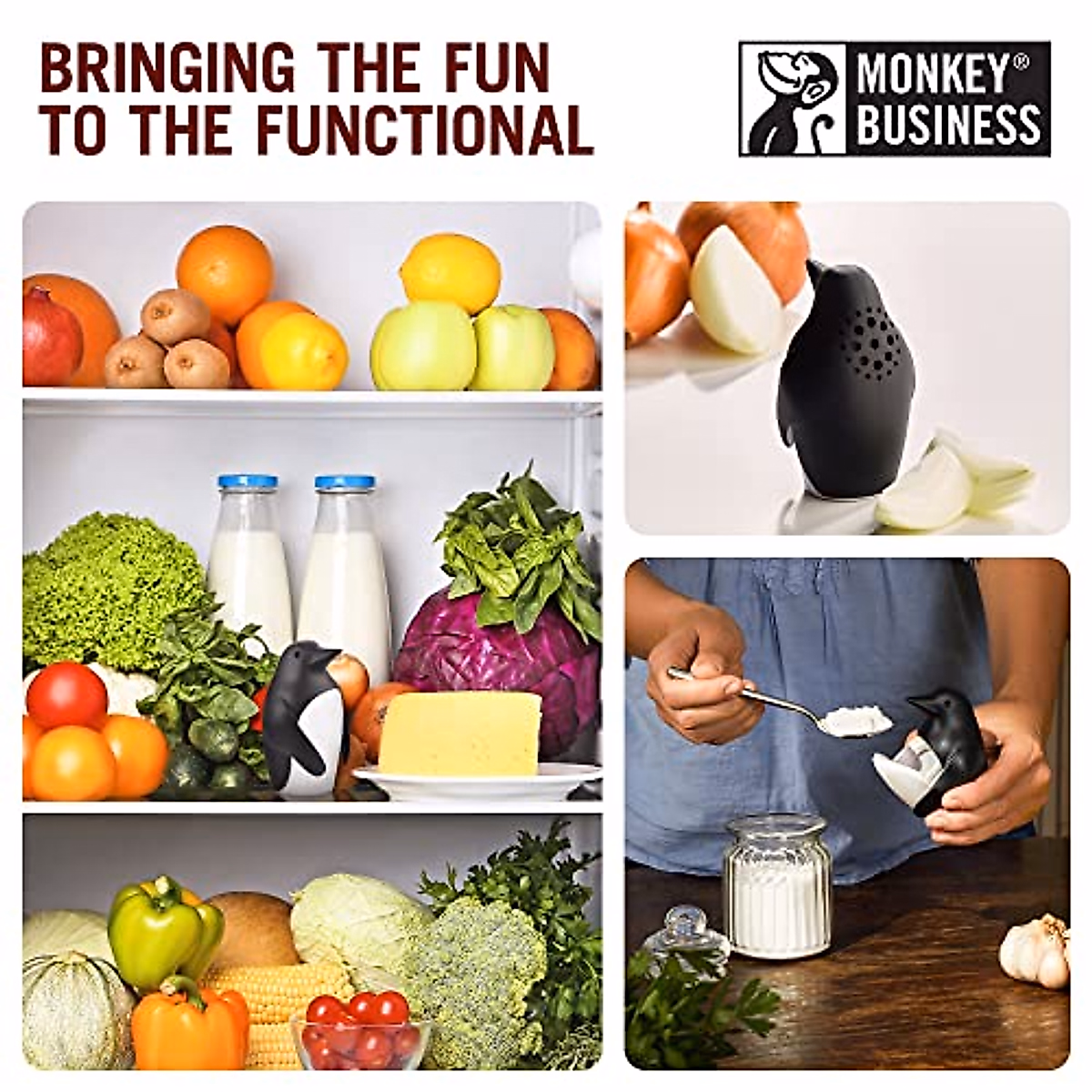 Chill Bill Refrigerator Deodorizer | Soda Holder for Refrigerator | Cute Fridge Deodorizer | Refrigerator Odor Eliminator | Fun Kitchen Gadgets | Baking-Soda Fridge Smell Remover | by Monkey Business