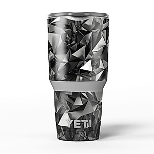 Design Skinz Black 3D Diamond Surface - Skin Decal Vinyl Wrap Kit Compatible with The Yeti Rambler Cooler Tumbler Cups