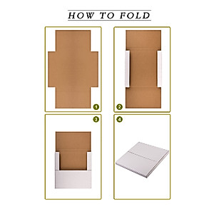 YUSHYIJIE 50 Pack LP Mailers, 12.8"L x 12.8"W x 1"H Kraft Vinyl Record Shipping Boxes for Mailing, Packing, Moving, Storage, Corrugated Album Box with Fragile Stickers