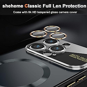 sheheme Magnetic for iPhone 14 Pro Max Case with MaSafe Full Camera Lens Protector [Military Grade Drop Tested] Scratch Resistant Matte Slim Cover Case for iPhone 14 Pro Max Phone Case 6.7"