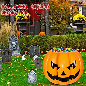 Suclain 2 Pack Halloween Inflatable Cooler Pumpkin Drink Cooler Big Inflatable Cooler for Parties PVC Halloween Cooler for Holding Halloween Party Favors Snacks Drink, 18 x 15 inches