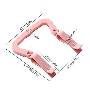 NentMent 4 Pack Waste Basket Clips with Handle Non-Slip Trash Bags Clamp Holder for Wastebucket Liners Garbage Can Cardboard Box Trash Container Bathroom Bedroom Office Under Desk Sink Cabinet