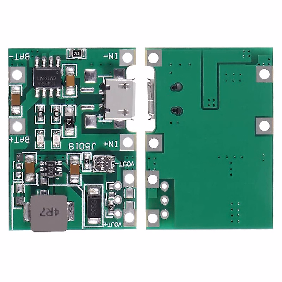 6 Pcs Battery Charger Module USB TP4056 3.7V 4.2V to 9V 5V 2A Charge Discharge Integrated Step Up Module,18650 Lithium Li-ion Battery Charger Module